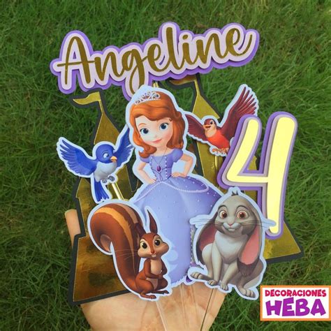 Set De Cake Toppers Con Temática De La Princesa Sofia Princesa Sofía Princesas Torta