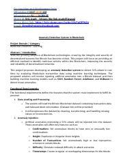Anomaly Detection In Blockchain Securing Decentralized Systems Course Hero