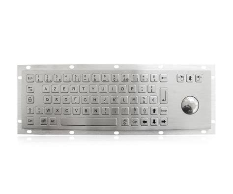 Ps2 Usb Compact 69 Keys Kiosk Keyboard With Trackball For Rear Panel Mounting