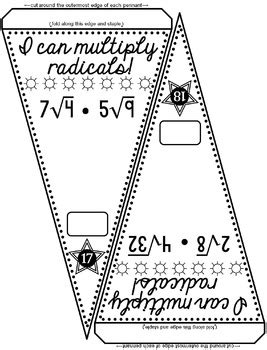 Multiplying Radicals Math Pennant Activity By Scaffolded Math And Science