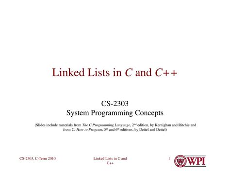 Ppt Linked Lists In C And C Powerpoint Presentation Free Download