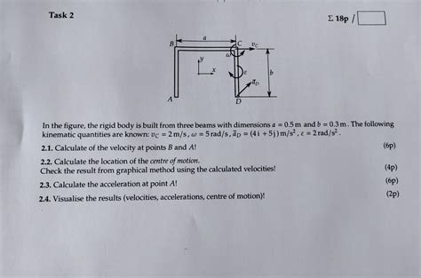 Solved In The Figure The Rigid Body Is Built From Three Chegg