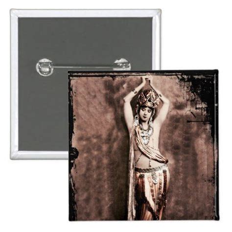 Mata Hari Belly Dancer Costume Pinback Button Belly Dancer Costumes Buttons Pinback Pinback
