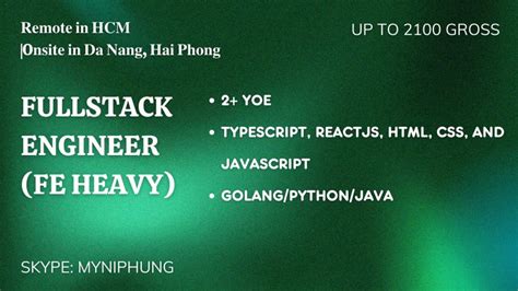 Thuc Anh Anna On Linkedin Fullstackdeveloper Typescript Reactjs Golang Python Java