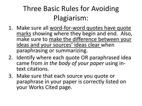 PPT Avoiding Plagiarism PowerPoint Presentation ID