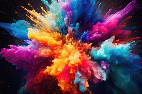 Abstract Image Of A Color Explosion In Space Stock Illustration