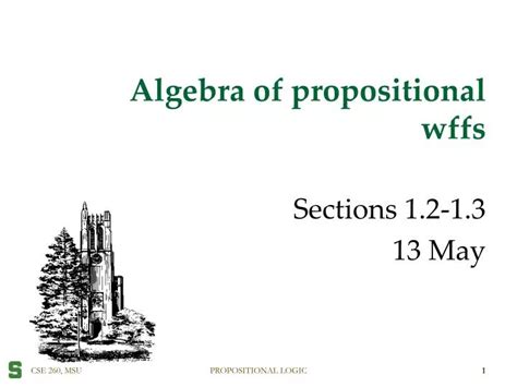 Ppt Algebra Of Propositional Wffs Powerpoint Presentation Free