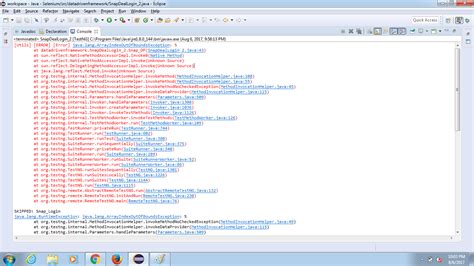 Java Eclipse Data Driven Framework Error Shown Stack Overflow
