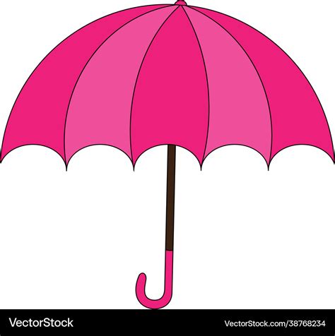 Pink Umbrella Art Royalty Free Vector Image Vectorstock