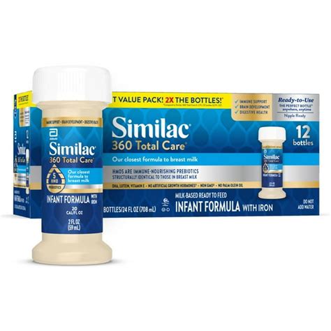 Similac 360 Total Care Ready To Feed Infant Formula 2 Fl Oz Bottle