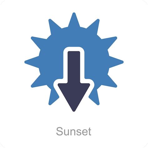 Premium Vector Sunset And Weather Icon Concept