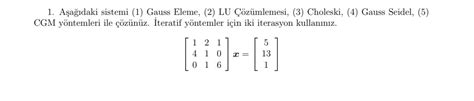 solved solve the following system using 1 ﻿gauss