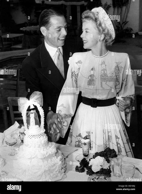 Ida Lupino With Husband Collier Young On Their Wedding Day In 1948