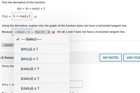 Solved Find The Derivative Of The Function F X X Sin X Chegg Com