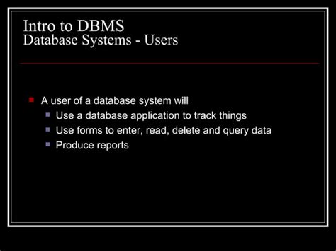 data base management system ppt