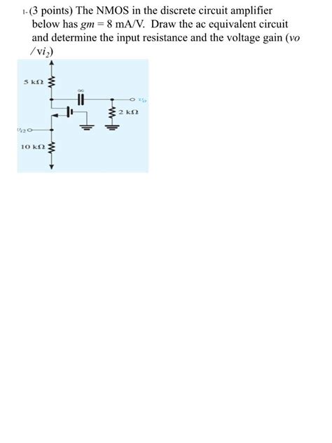 Solved Points The NMOS In The Discrete Circuit Chegg Com