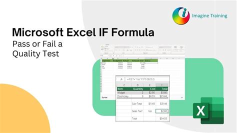 Streamlining With The If Function In Microsoft Excel