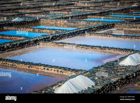 View On Traditional Rectangular Salt Evaporation Ponds Or Salt Pans