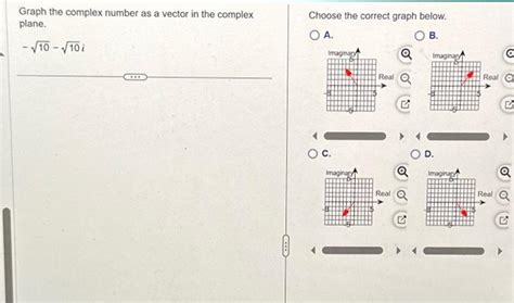Solved Graph The Complex Number As A Vector In The Complex Chegg