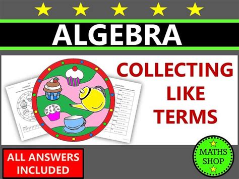 Simplifying Expressions Collecting Like Terms Algebra Teaching Resources