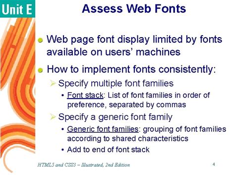 Formatting Text With Css Objectives Assess Web Fonts
