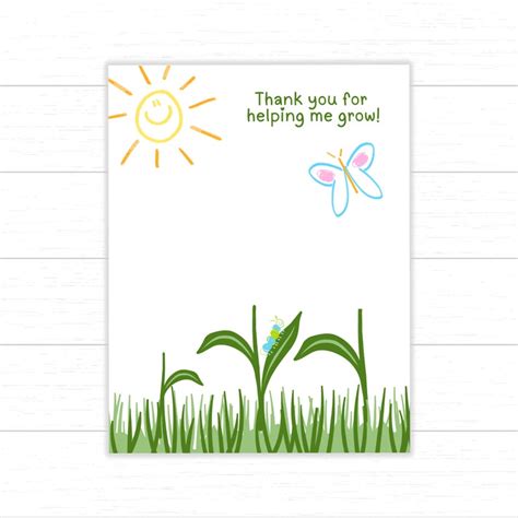 Thank You For Helping Me Grow Handprint Craft Mothers Day T From