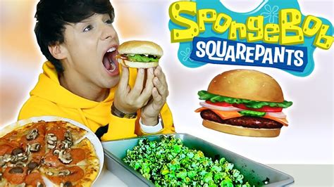 I Only Ate Spongebob Foods For 24 Hours Youtube