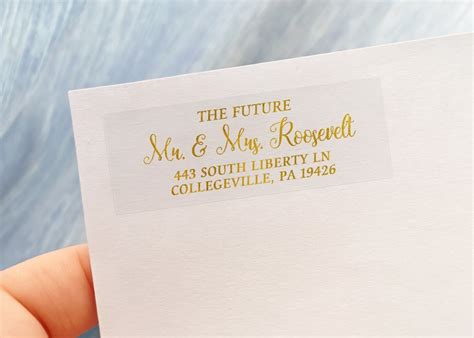 Clear Wedding Address Stickerscustom Return Address Label For Wedding