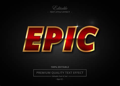 Premium Vector Epic Vector Style Text Effect