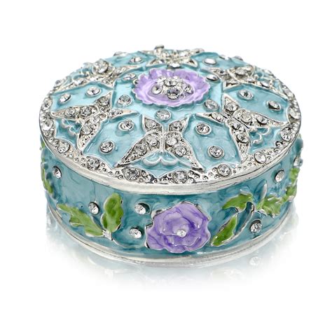 Yu Feng Small Vintage Round Trinket Box Hinged Trinket
