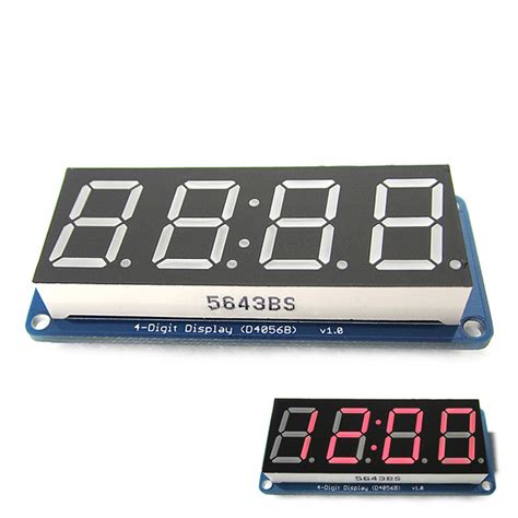 Red Digit D B Display Module With Clock Point For Arduino Rpi Avr Stm