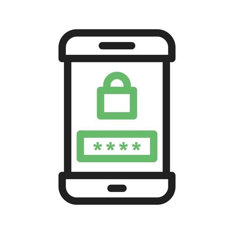 Passcode Line Green And Black Icon 9692395 Vector Art At Vecteezy