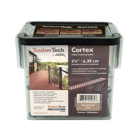 Timbertech Collated Cortex Hidden Plug Fasteners Weathered Oak 100 Ln Ft Schillings