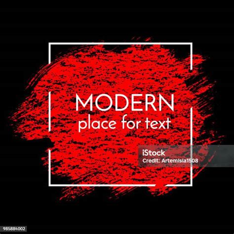 벡터 붉은 초 크 페인트 잉크 브러시 스트로크 브러시 선 또는 질감 더러운 예술적 디자인 요소 박스 프레임 또는 텍스트에 대 한 배경 0명에 대한 스톡 벡터 아트 및 기타