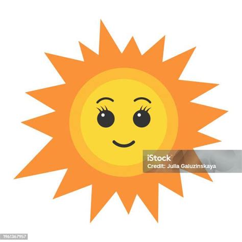 귀여운 귀여운 태양 캐릭터 햇살 이모티콘 웃긴 얼굴 만화 평면 벡터 일러스트 레이 션입니다 가공의 인물에 대한 스톡 벡터 아트 및 기타 이미지 Istock