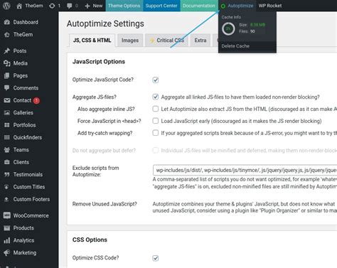 Website Caching Thegem Wordpress Woocommerce Theme Documentation