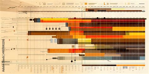 Project Management A Gantt Chart Outlining The Phases Of A Project With Timelines And Progress