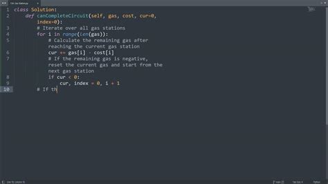 Leetcode 134 Gas Station In Python Python Leetcode Python Coding