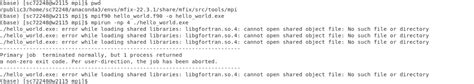 about mpirun error while loading shared libraries mfix netl flow