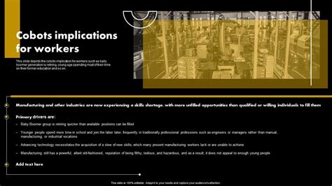 Cobots Implications For Cobot Products Accessories And Automation Equipment Ppt Sample