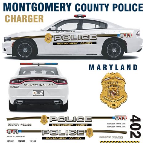 Montgomery County Police Maryland Charger Bilbozodecals