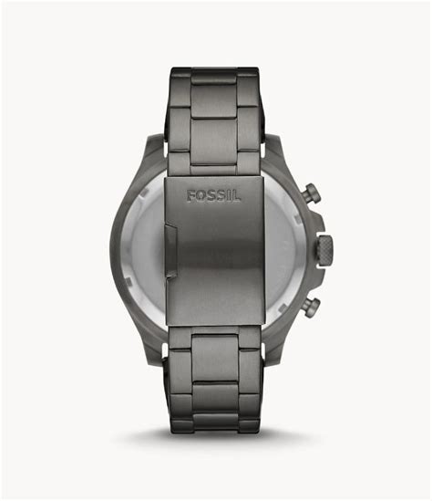 Fossil Latitude Chronograph Smoke Stainless Steel Watch Mobile Phones