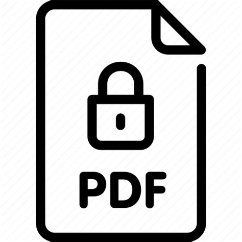 Block Document Locked Pdf Icon