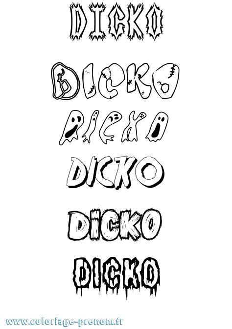Coloriage Du Prénom Dicko à Imprimer Ou Télécharger Facilement