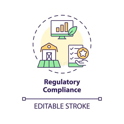 Thin Line Colorful Regulatory Compliance Icon Concept Stock Vector Illustration Of Consumer