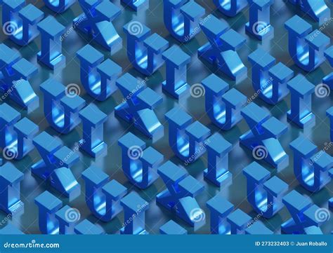 ui ux text in three dimensions seamless pattern isometric background