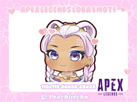 Apex Legends Loba Emote Lunar Goddess Chibi Gamer Girl Kawaii
