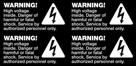 Label High Voltage Warning Large Sticker Ce Distribution