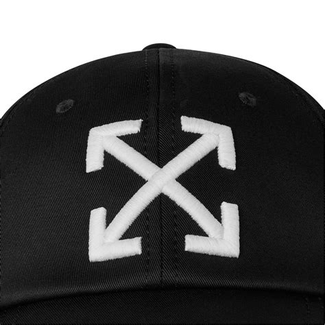 Off White Arrow Logo Cap Men Black Flannels