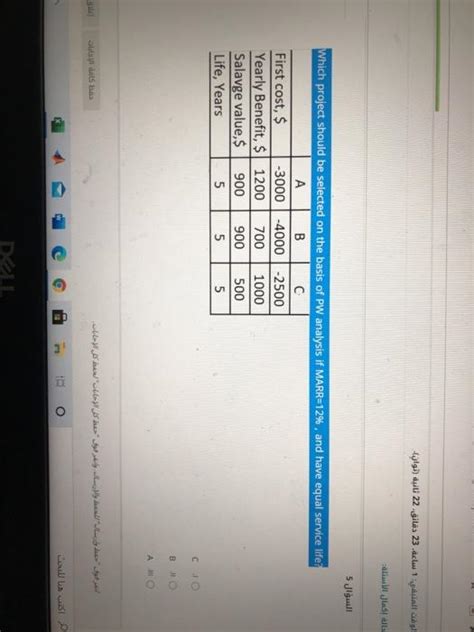 solved which project should be selected on the basis of pw